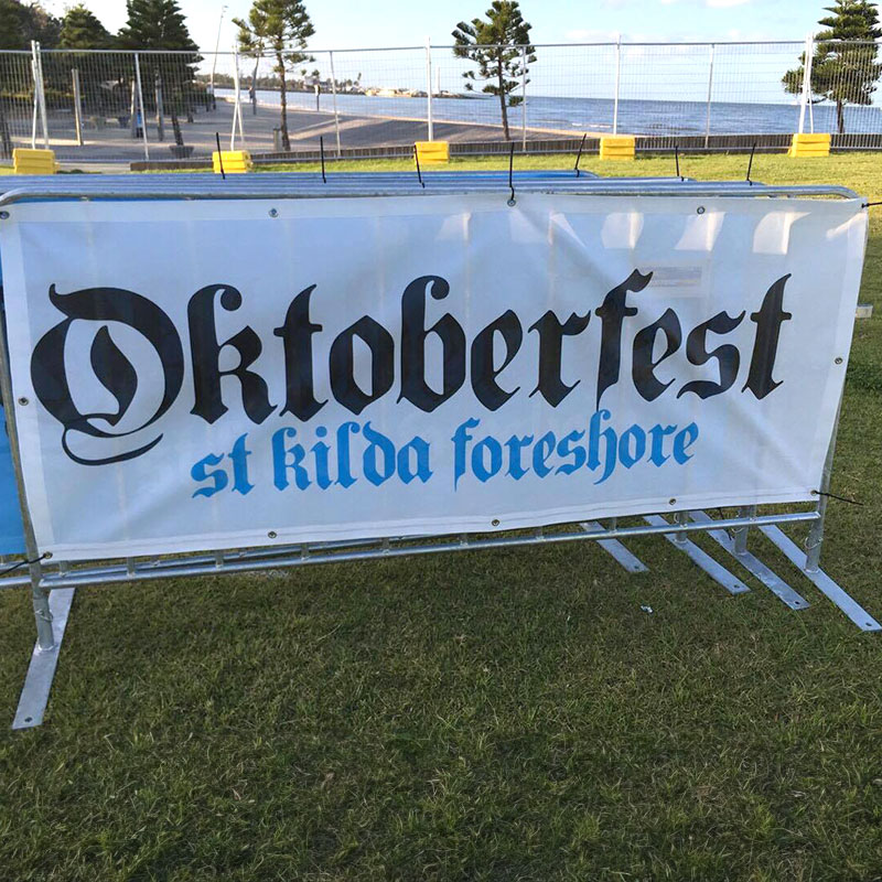 Crowd Control Barrier Mesh Banners - Signage HQ